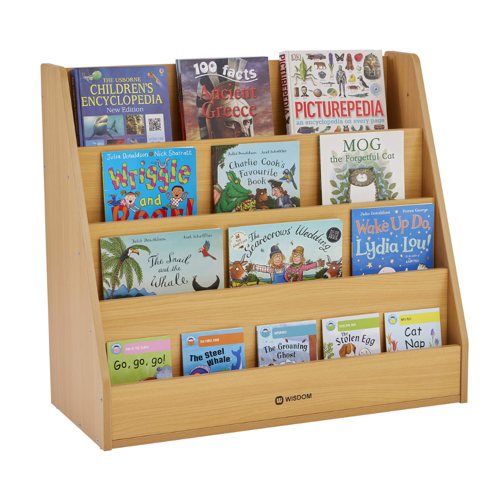 Milan 4 Tier Book Storage – Beech | Educational Equipment Supplies