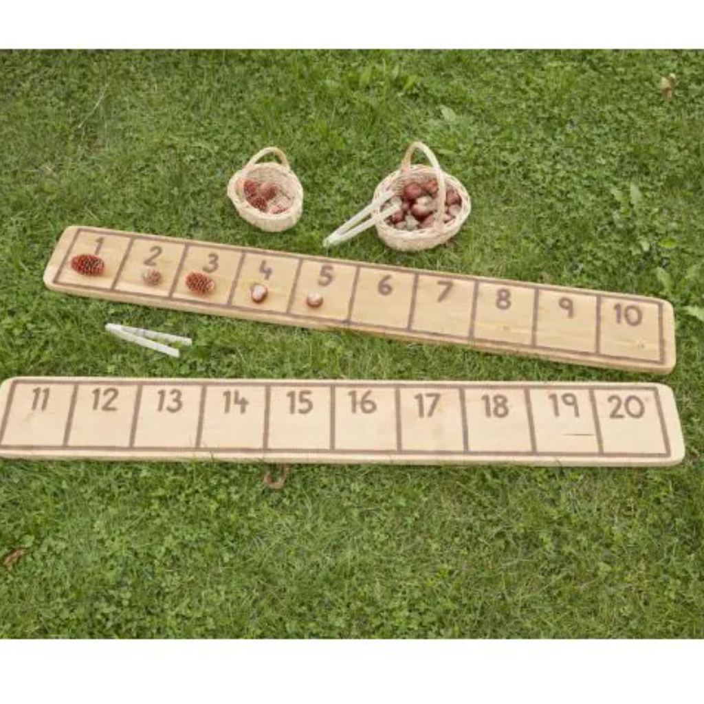 Natural Number Line Track Rustic Planks - Set of 2 | Educational ...