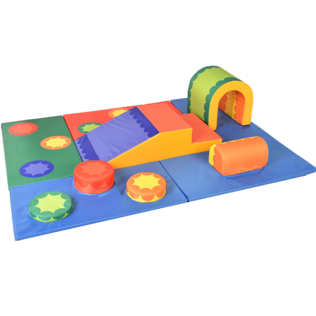 Nursery Soft Wall Pads x 4 + Multi Colour Soft Play Set | Educational ...