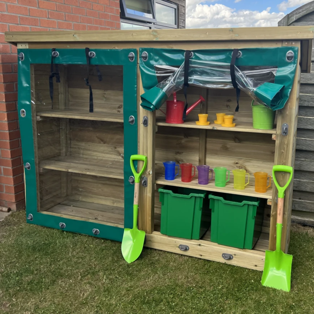 Outdoor Three-Tier School Storage Unit With PVC Cover | Educational ...
