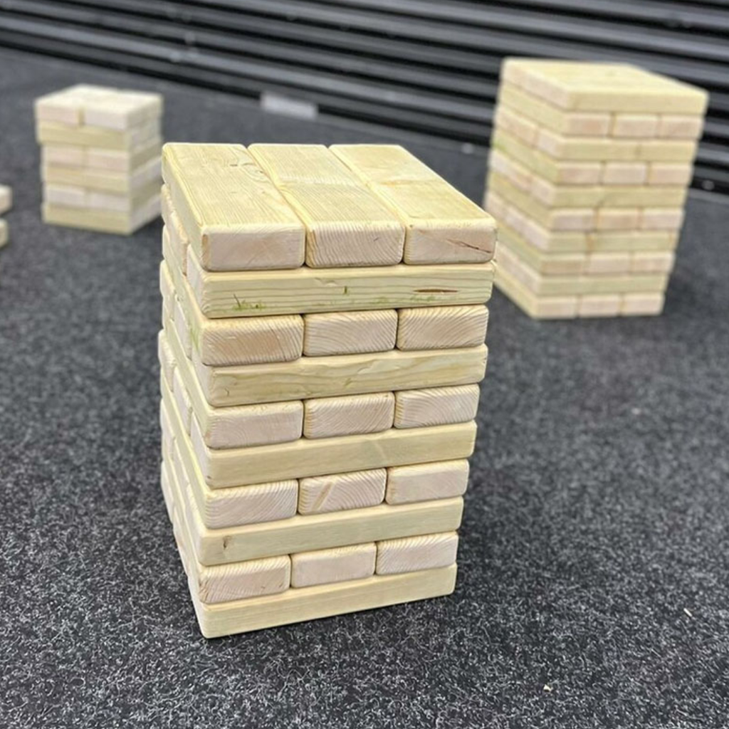 Outdoor Giant Wooden Stacking Tower | Educational Equipment Supplies