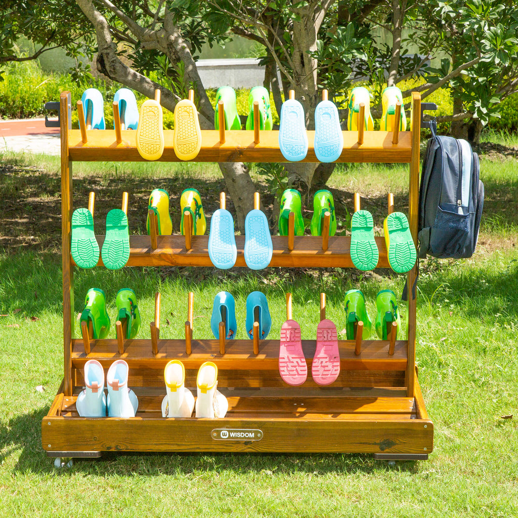 Outdoor Mobile Welly & Shoe Rack | Educational Equipment Supplies