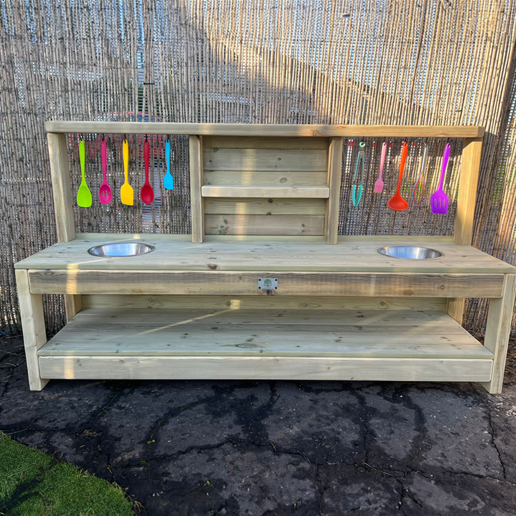Outdoor Playground Double Mud Kitchen | Educational Equipment Supplies