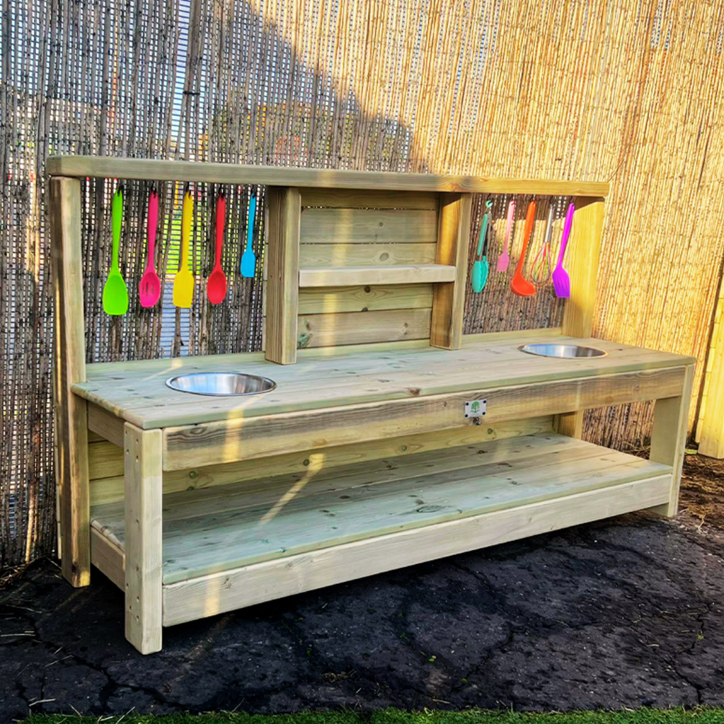 Outdoor Playground Double Mud Kitchen | Educational Equipment Supplies