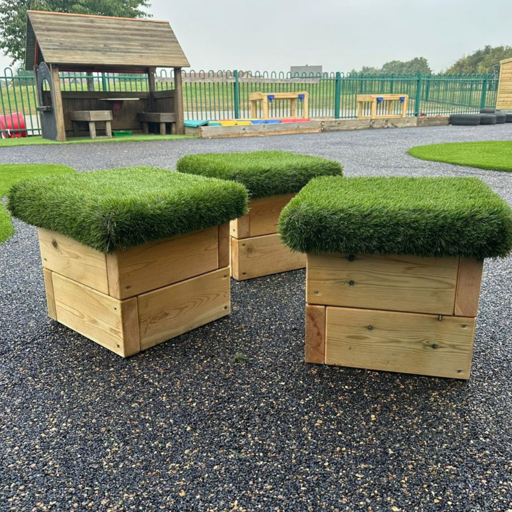 Outdoor Playground Grass Seating Stools | Educational Equipment Supplies