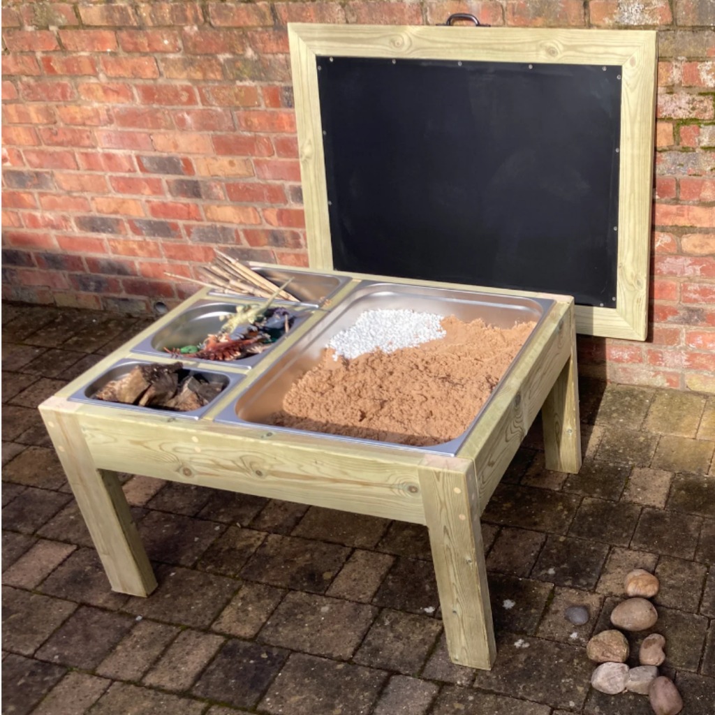 Outdoor Play Sand Table + Storage Trays + Chalkboard Lid | Great ...