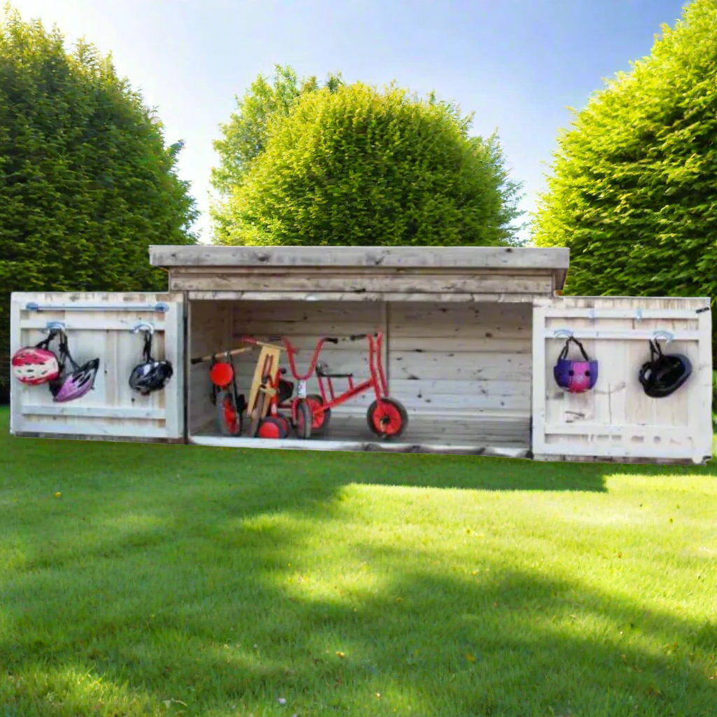 Outdoor Wooden Extra Large Trike Storage Shed | Educational Equipment ...