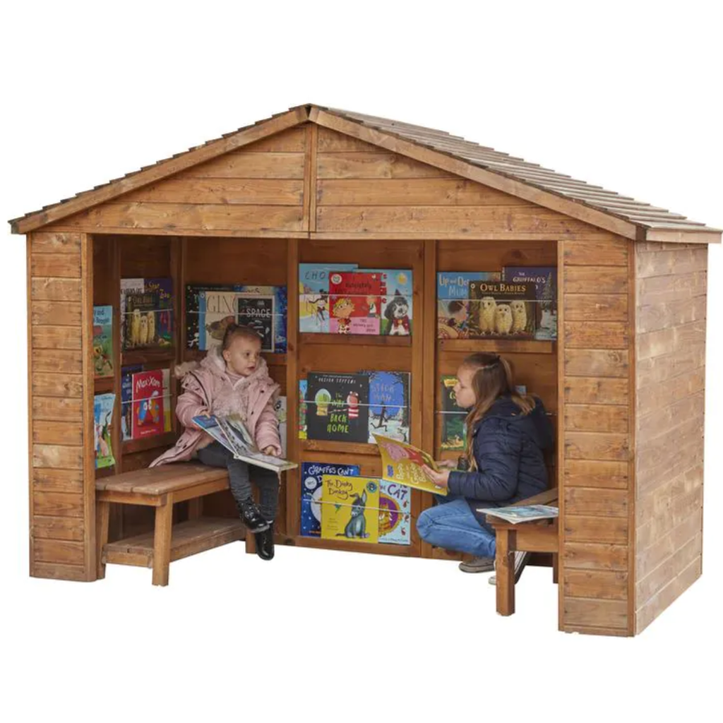 Outdoor Wooden Library Shelter | Educational Equipment Supplies