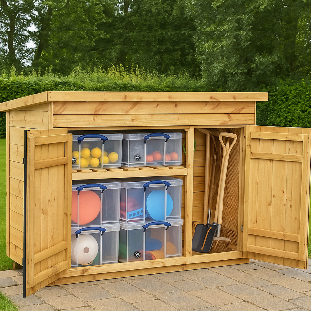 Outdoor Wooden Sports / Gardening Storage Shed | www.ee-supplies.co.uk ...