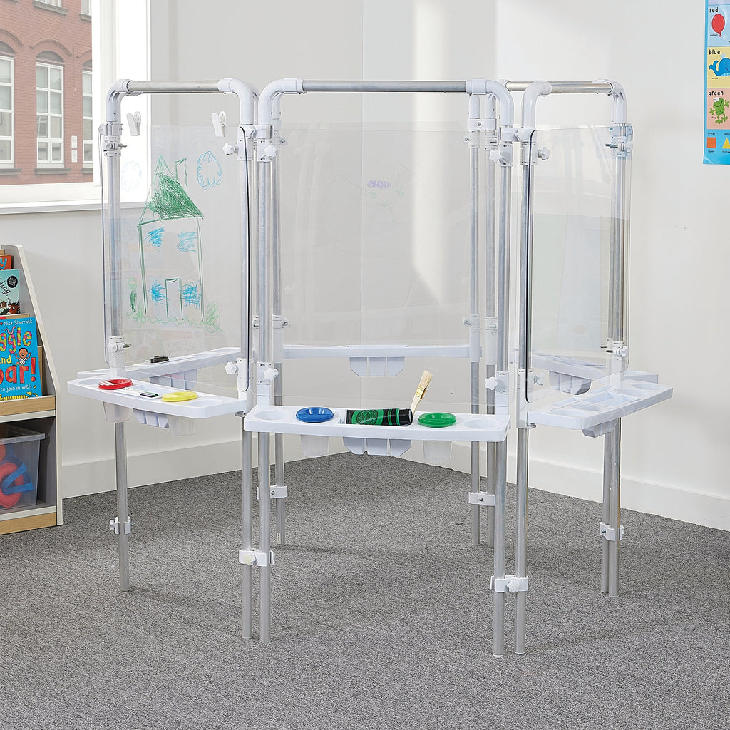 Perspex 6 Sided Easel - Clear Boards | Educational Equipment Supplies