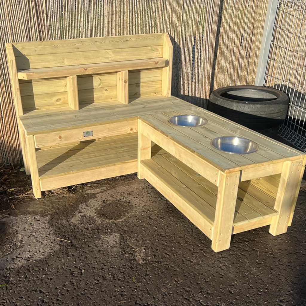 Playground Wooden Croner Mud Kitchen | Educational Equipment Supplies