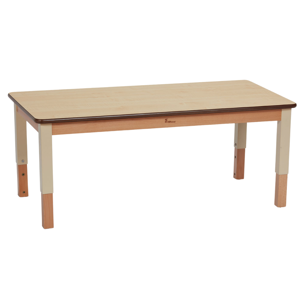 Playscapes Height Adjustable Wooden Table - Medium Rectangular ...