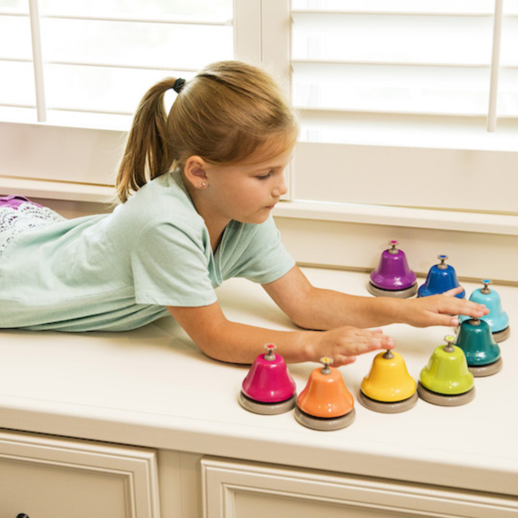 Rainbow Desk Bells - Set of 8 | Educational Equipment Supplies