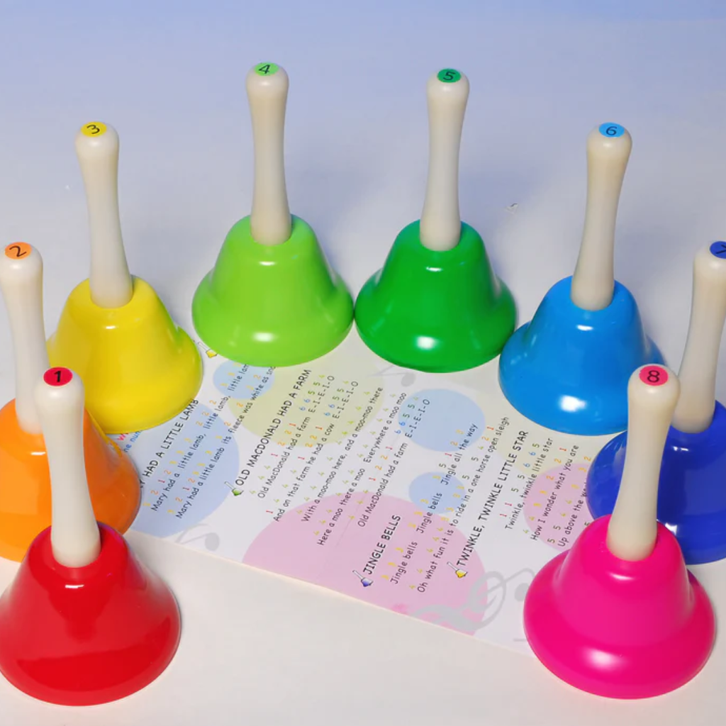 Rainbow Hand Bells - Set of 8 | Educational Equipment Supplies