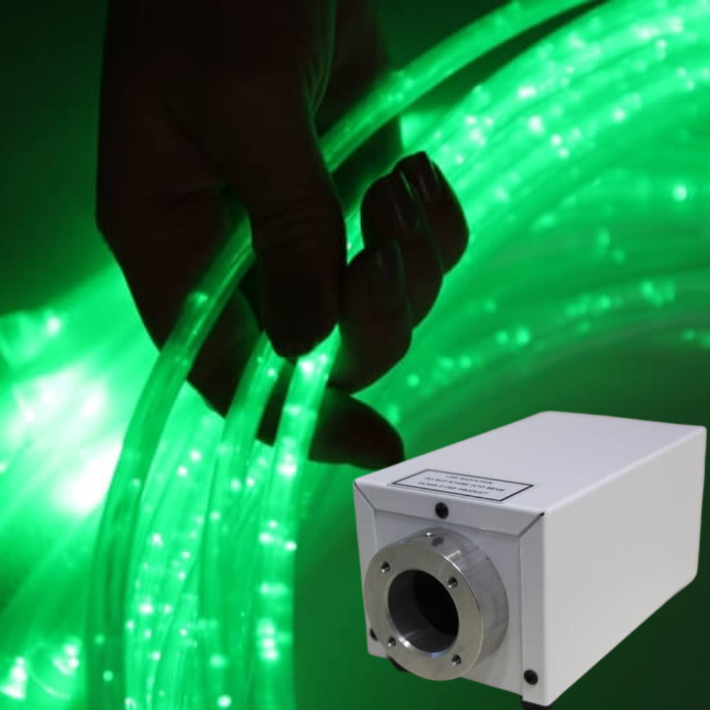 LED Red/Blue/Green Light Source - Mains Powered + Jumbo Clear Fibre ...