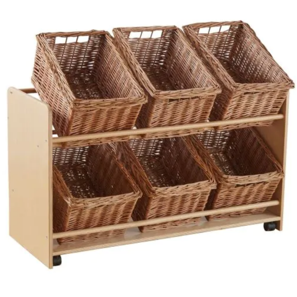 Rookie Open Mobile Basket Shelf + With Large Baskets | Educational ...
