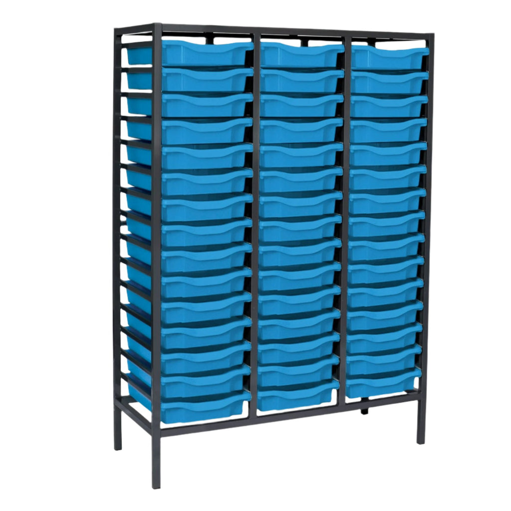 Static Science Metal Tray Storage Unit - 45 Trays Triple Column ...