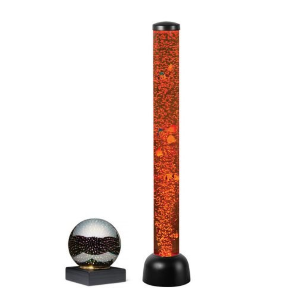 Sensory Bubble Tube Colour Changing Light + Light Up Fire Ball + Wall ...