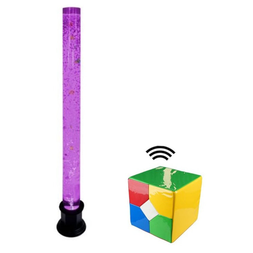 Sensory Bubble Tube Colour Changing Light Tube H183cm + Cube Controller ...
