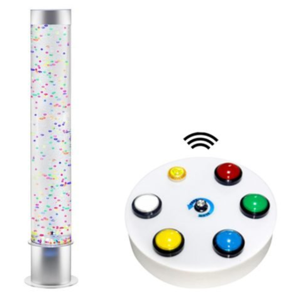 Sensory Bubble Tube Tank Tower + Colourful Balls H100cm + Cube ...