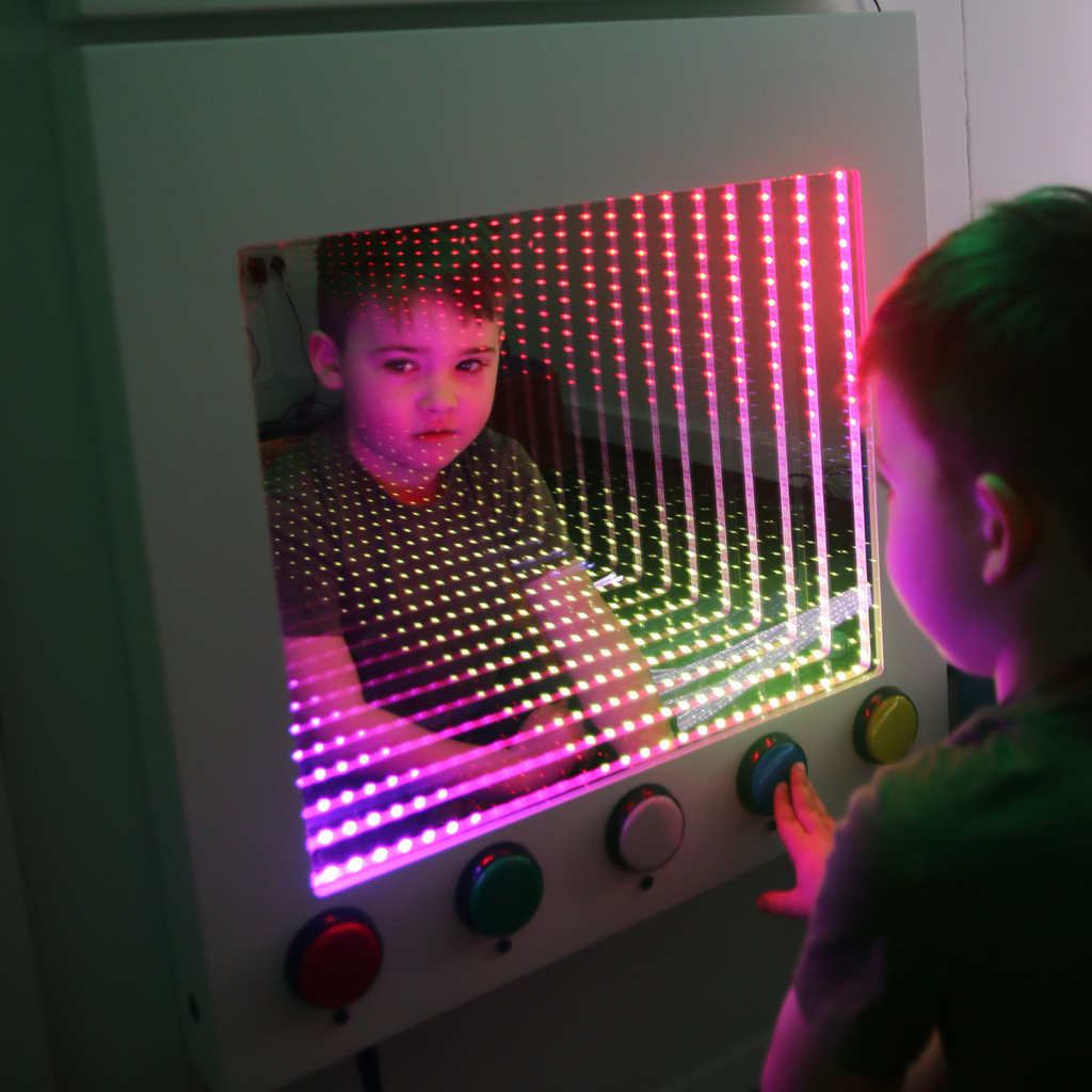 Sensory Interactive LED Infinity Panel PLUS + Built In Buttons 600 x ...