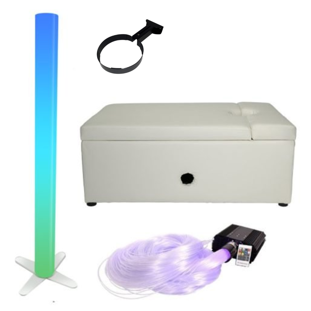 Sensory Waterless LED Light Tube 180cm + Fibre Optic Light 100 Tails 1 ...
