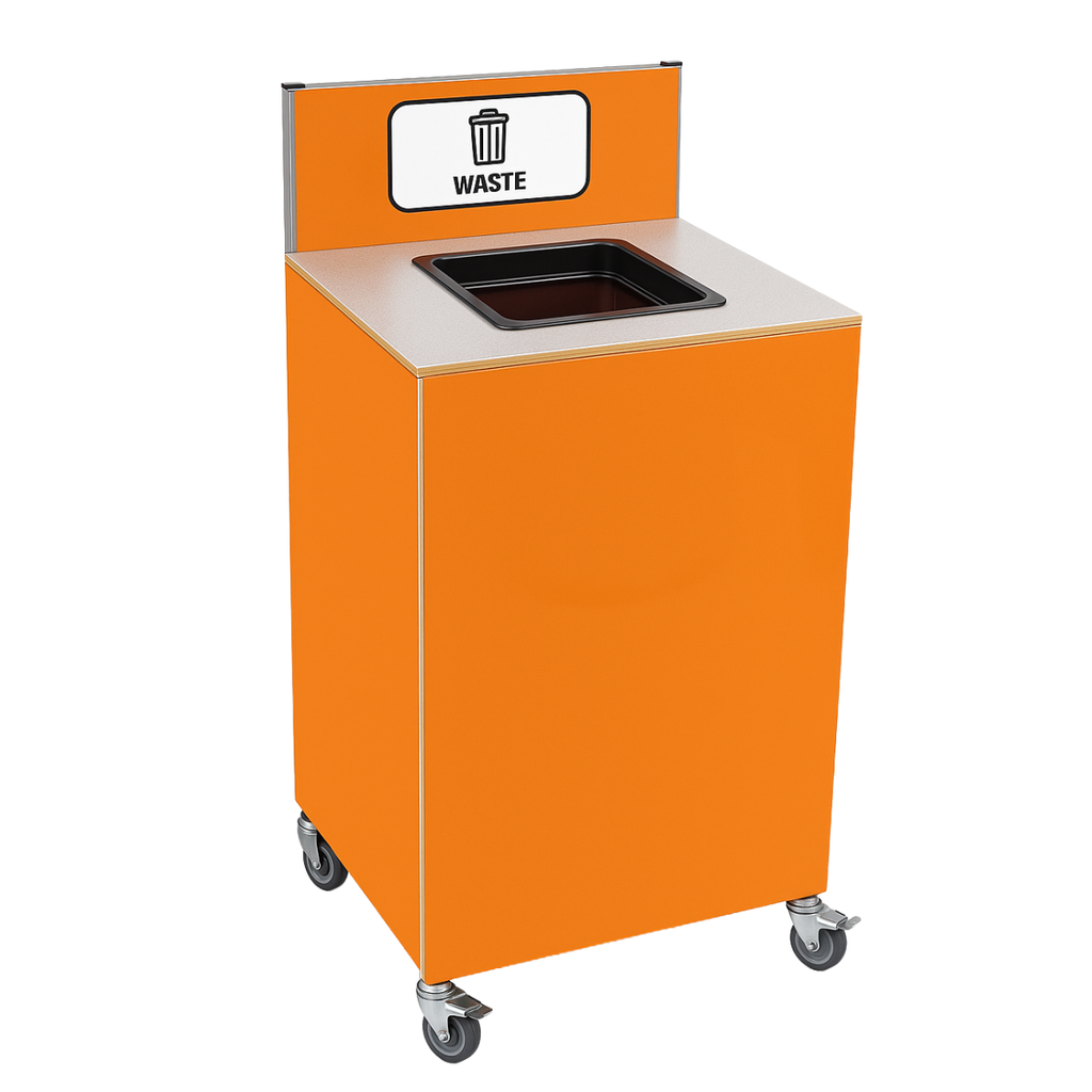 Single 1 Bay Waste Trolley | Educational Equipment Supplies