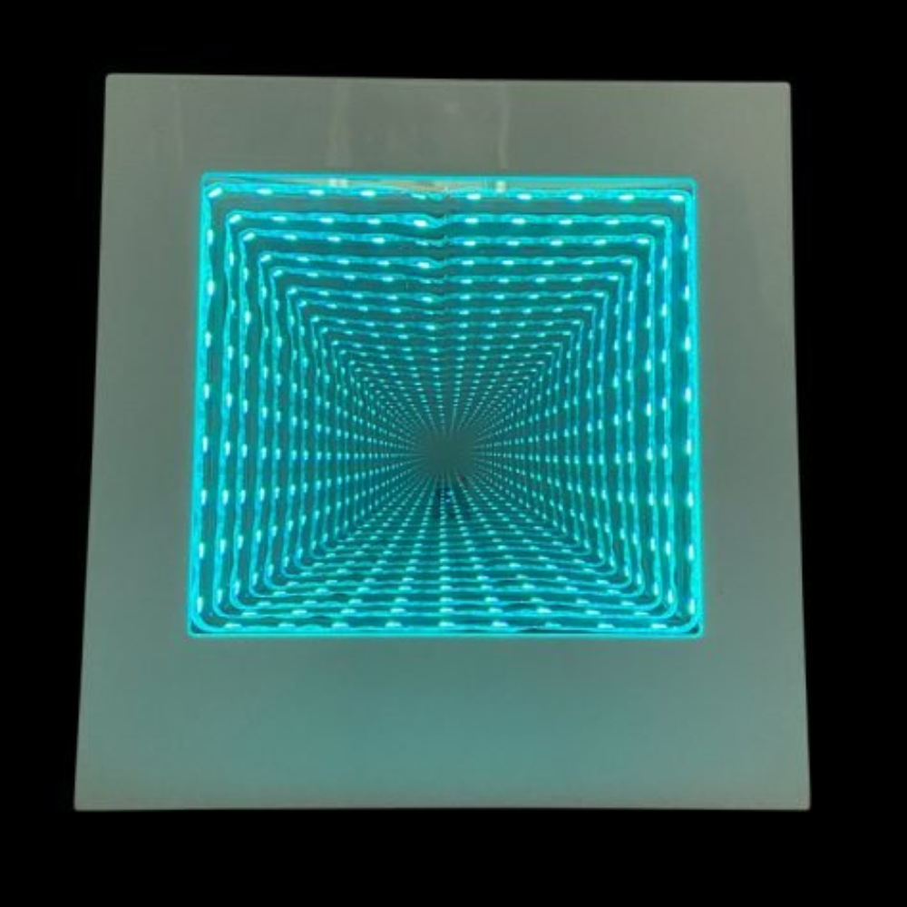 Square Infinity Mirror - Light Colour Changing - Rechargeable | Sensory ...