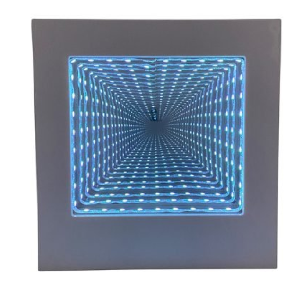 Square Infinity Mirror - Light Colour Changing - Rechargeable ...