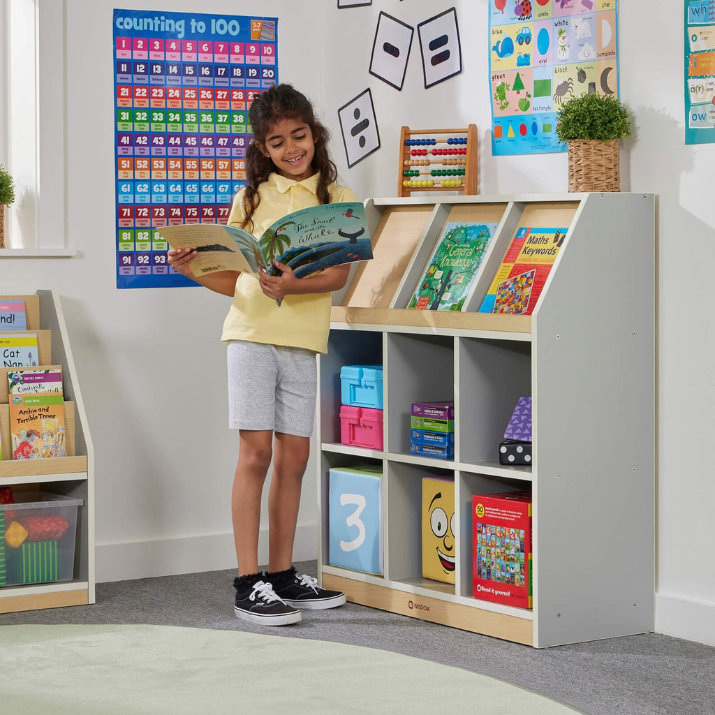 Thrifty Bookcase – Grey | Book Display | www.ee-supplies.co.uk ...