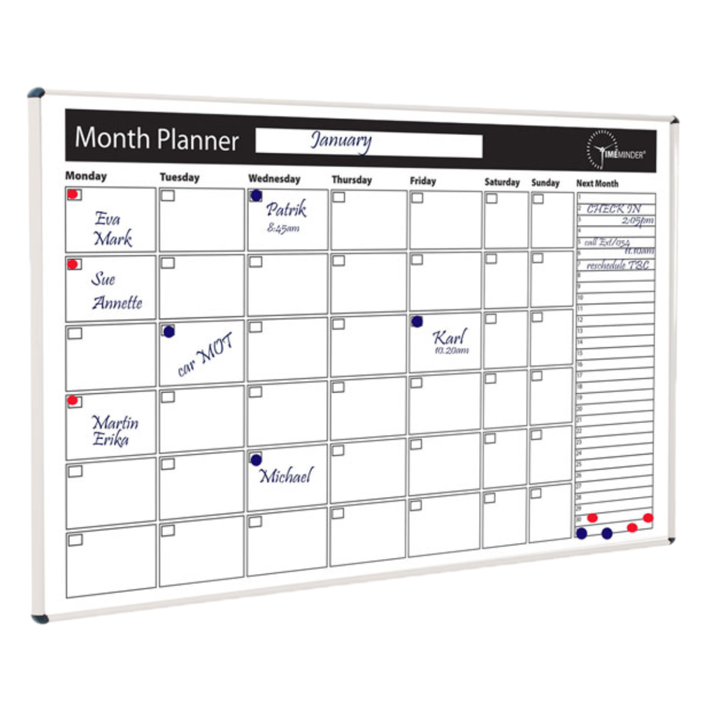 TimeMinder® Monthly Planner Whiteboard | www.ee-supplies.co.uk ...