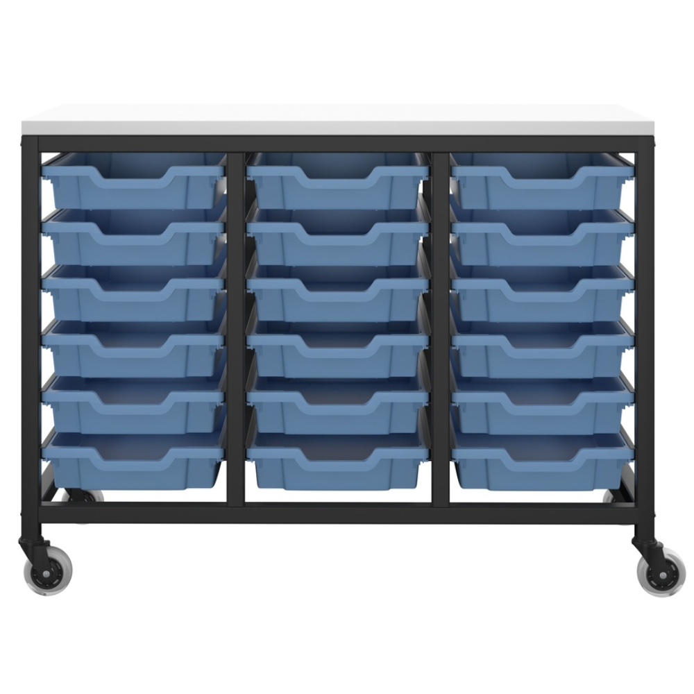 Titan 18 x F1 Tray Mobile Trolley Storage Unit | tray Storage | www.ee ...