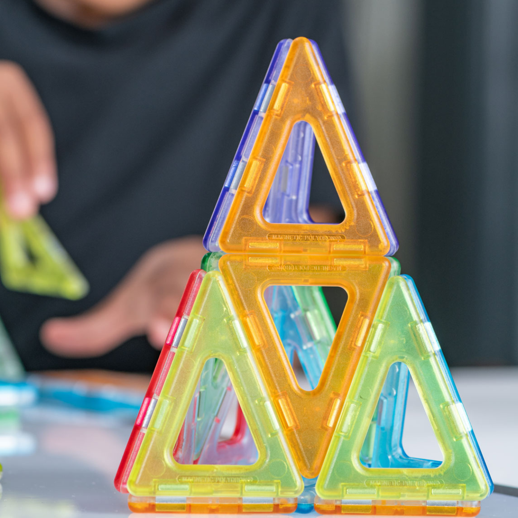 Translucent Magnetic Polydron Shapes Set - 64 Pieces | Educational ...