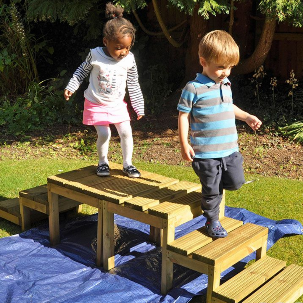 Up And Over Wooden Platform Steps | Educational Equipment Supplies
