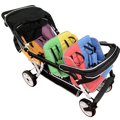 Familidoo 6 Seater Pushchair & Free Rain Cover - Lightweight Folding ...