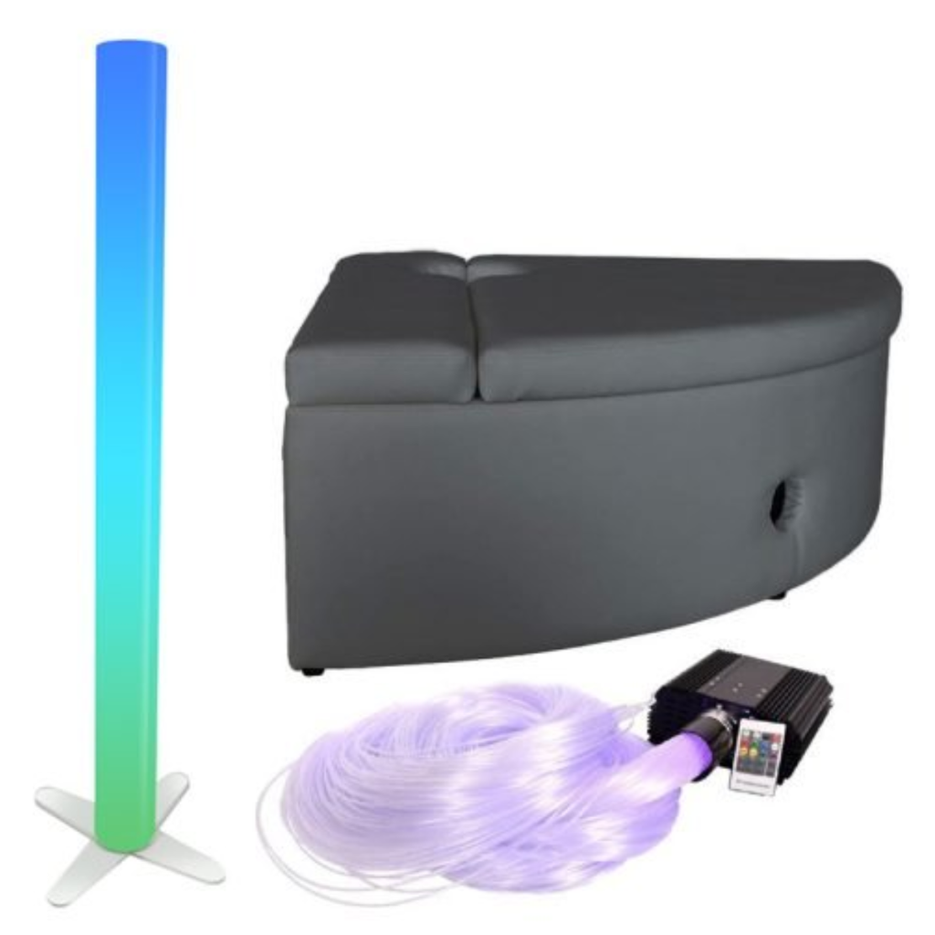 Sensory Waterless LED Light Tube 180cm + Grey Corner Padded Plinth ...