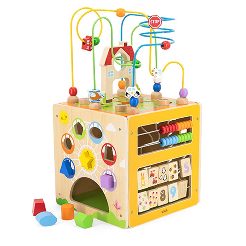 Wooden 5 in 1 Activity Cube | Educational Equipment Supplies