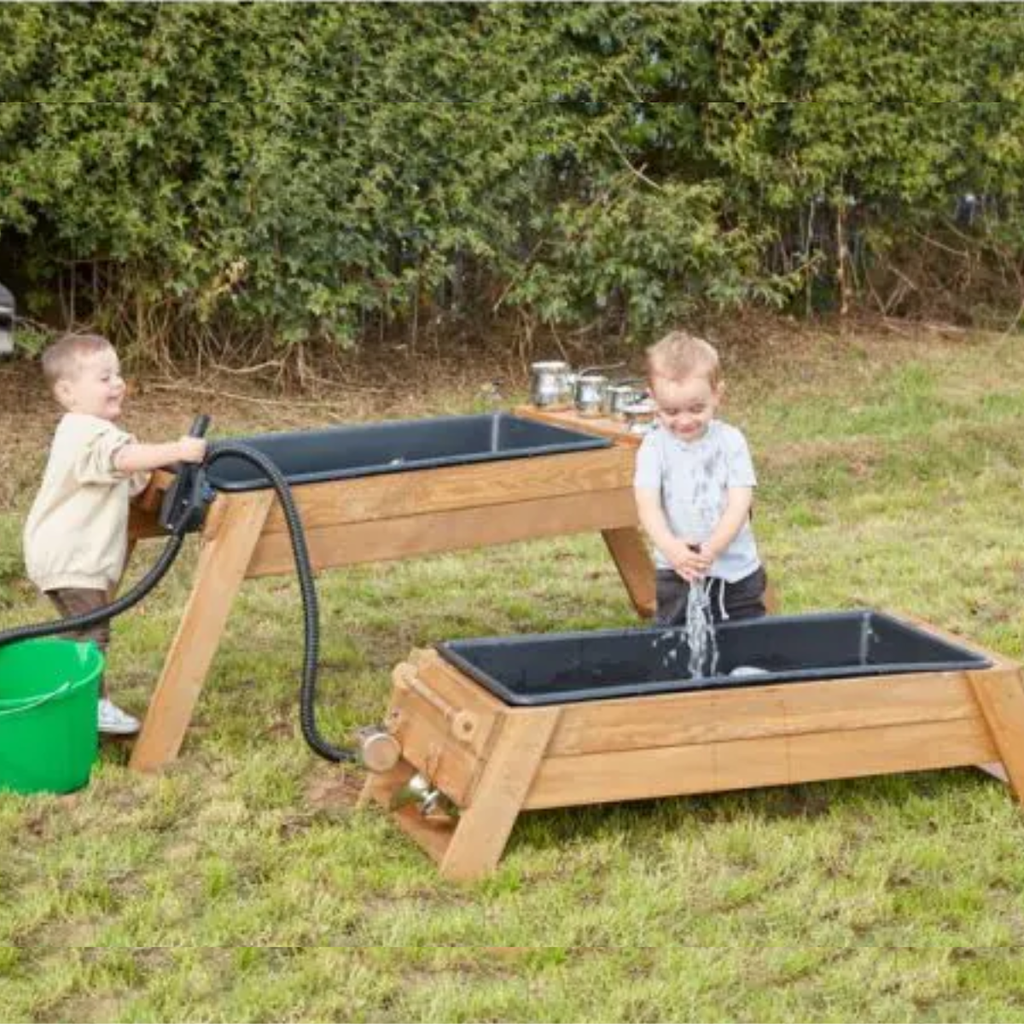 Wooden Outdoor Water Pumps & Tray Set | Educational Equipment Supplies