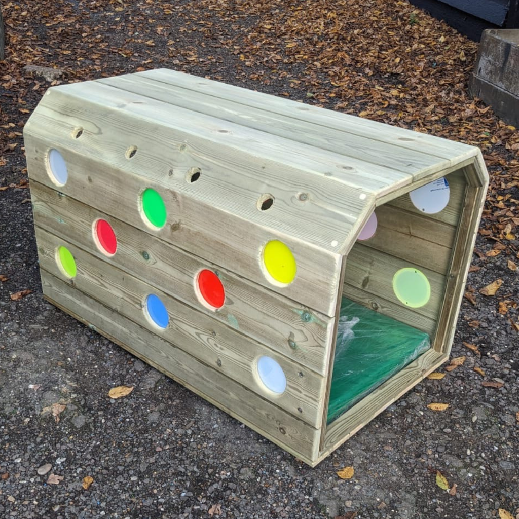 Wooden Sensory Crawl Through Tunnel + Mat | Educational Equipment Supplies