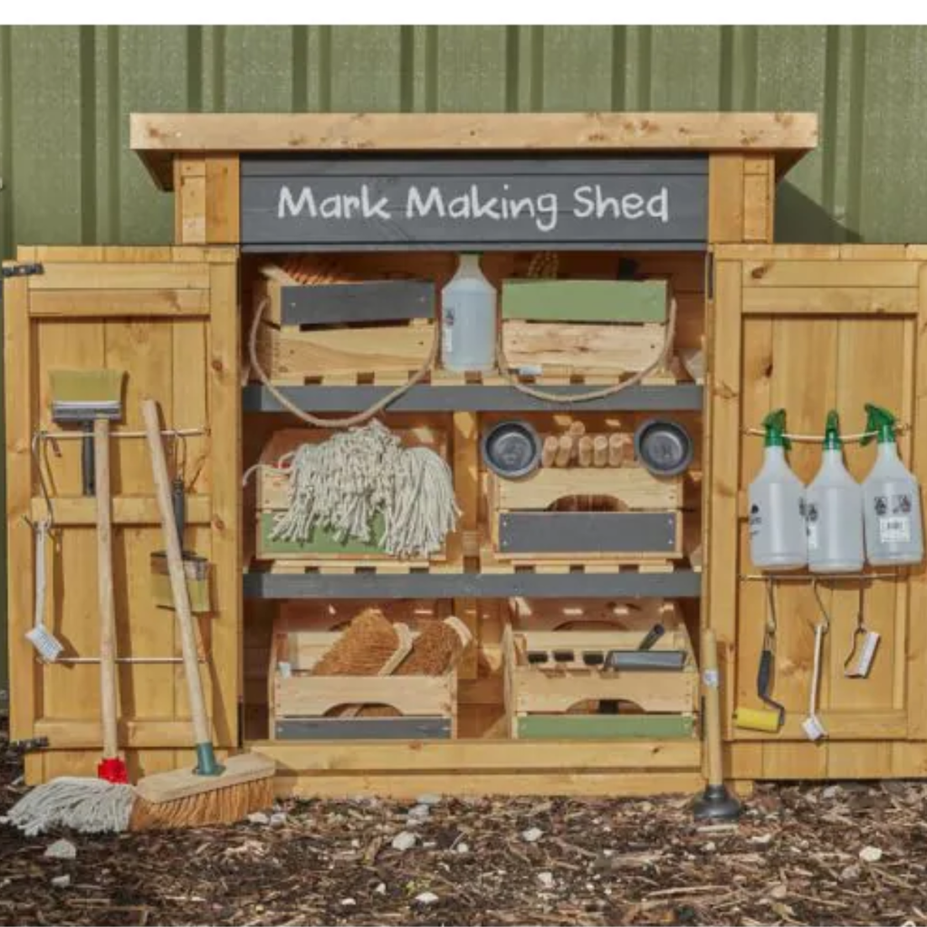 Wooden Shed - Toddler Wooden Writing Shed | Educational Equipment Supplies