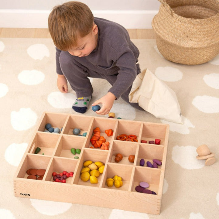 Wooden Sorting Tray - 14 Way | Educational Equipment Supplies