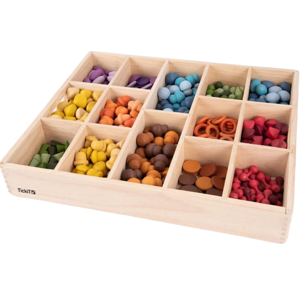 Wooden Treasures Super Set + Wooden Sorting Tray | Educational ...
