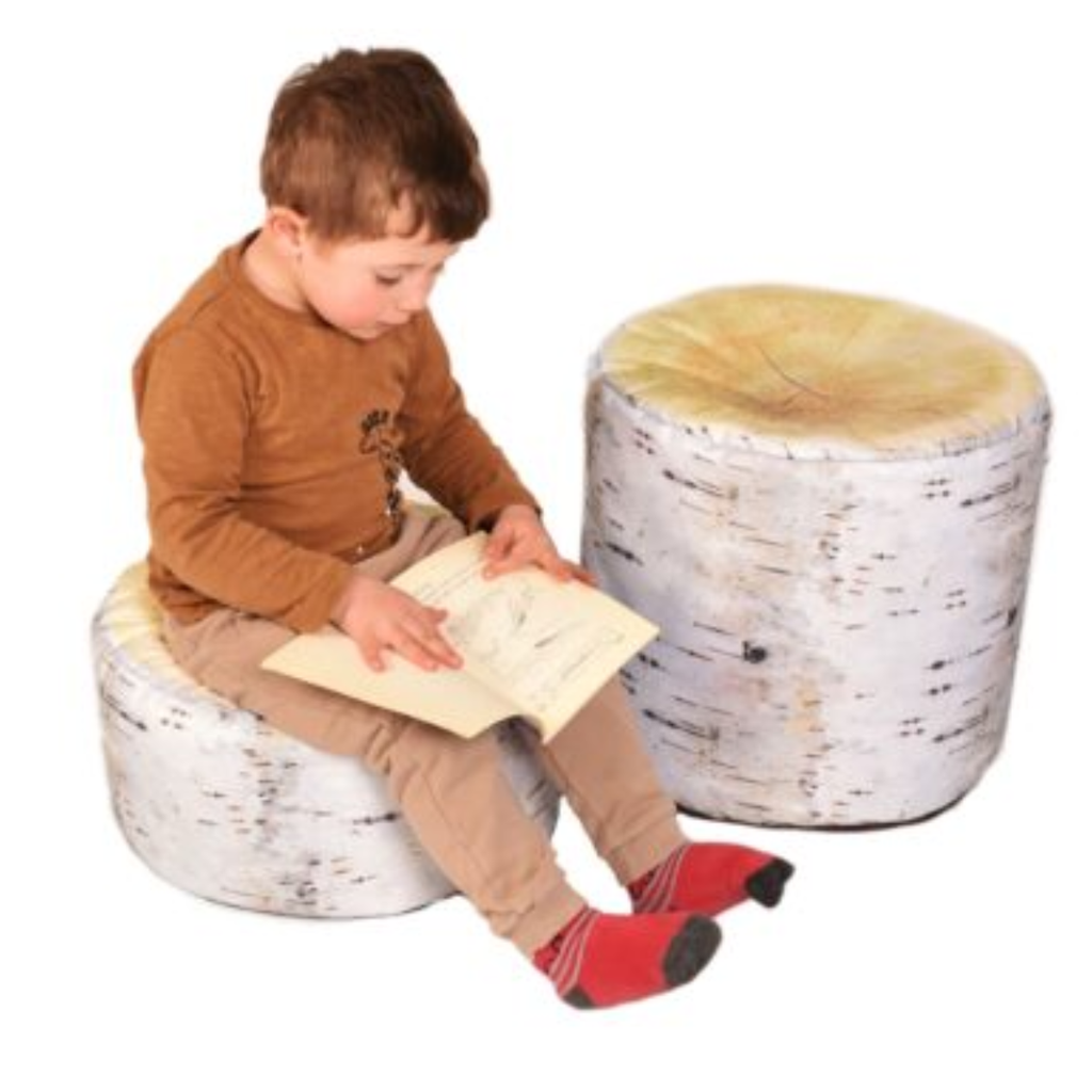 Woodland Walk Indoor/Outdoor Birch Tree Stump Cushions | Educational ...