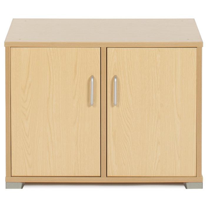 2 Bay Low Level Beech Wooden Cupboard W700 x D453 x H500mm ...