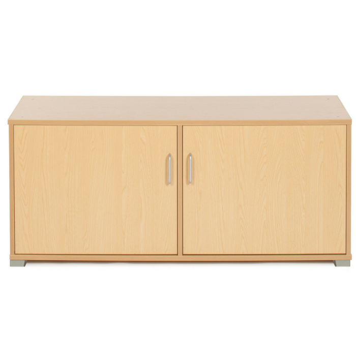 4 Bay Low Level Beech Wooden Cupboard W1385 x D453 x H500mm ...