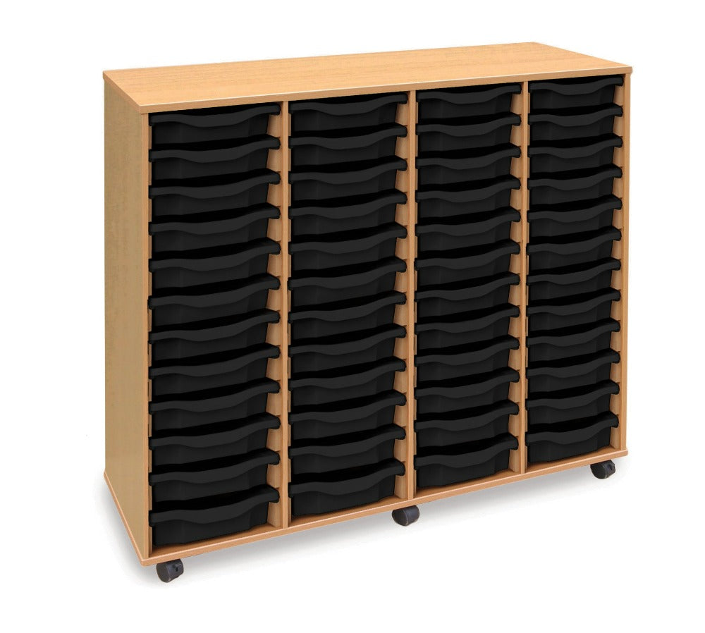 Four Column Mobile Tray Storage Unit x 48 Shallow Trays | Educational ...