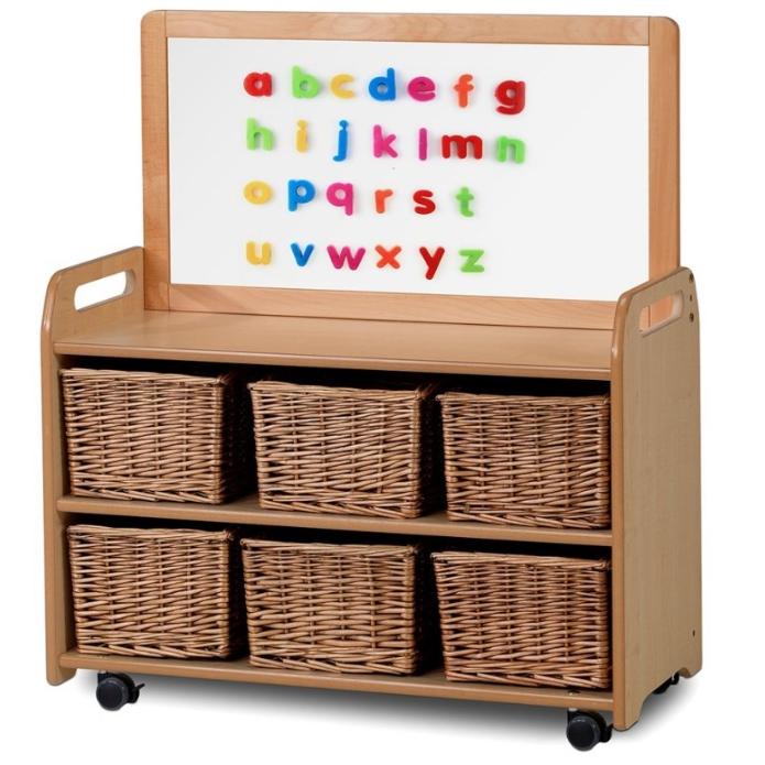 Millhouse Mobile Tall Unit With Display & Mirror Back & Magnetic ...