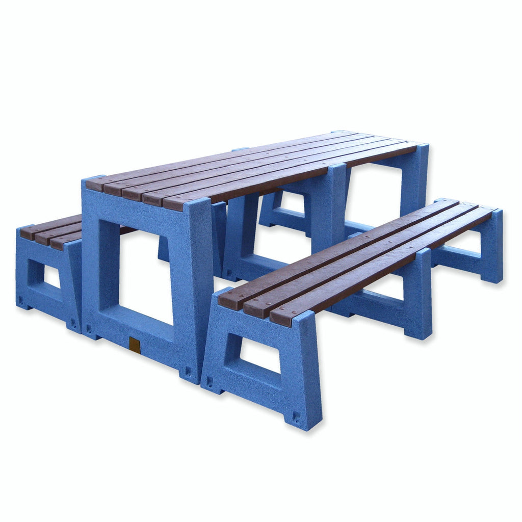 Outdoor Composite Imperial Table & Bench Set | Outdoor Seating | www.ee ...