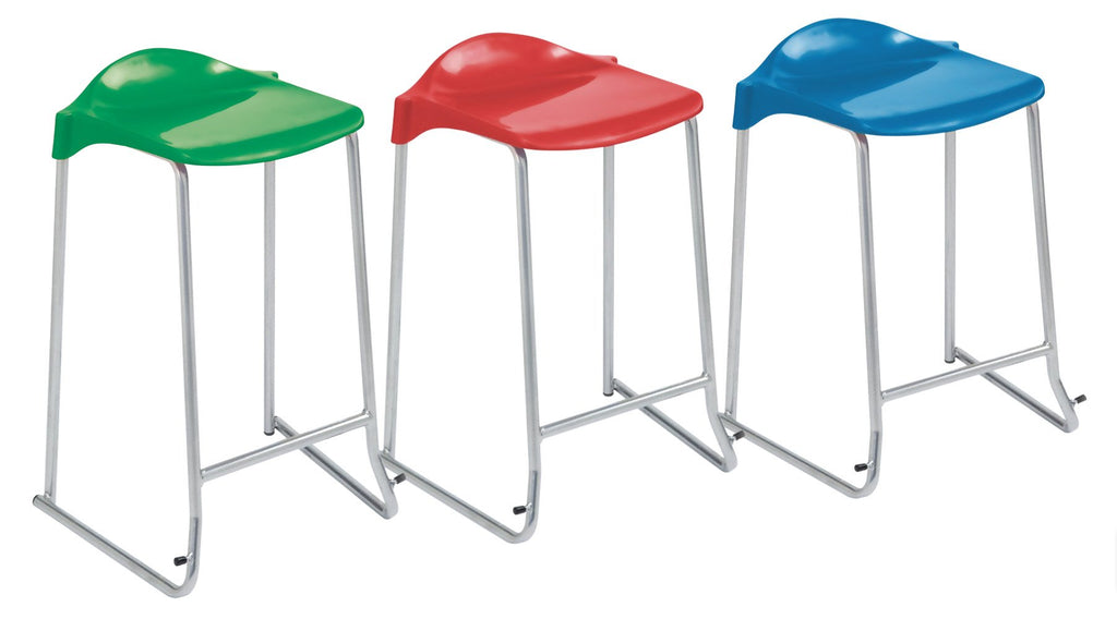 Advanced Low Back Lab Stool - Skid Base | Educational Equipment Supplies