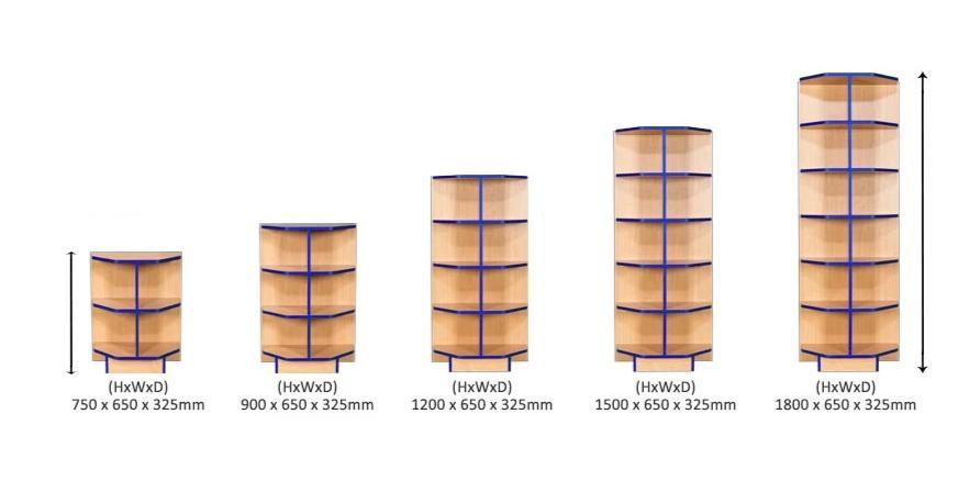 Brook Library Wooden Bookcase - End Cap Flat Top | Educational ...